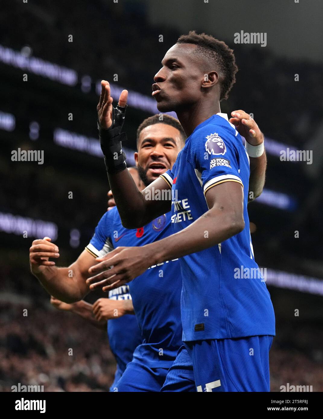 Chelsea's Nicolas Jackson celebrates scoring their side's second goal ...
