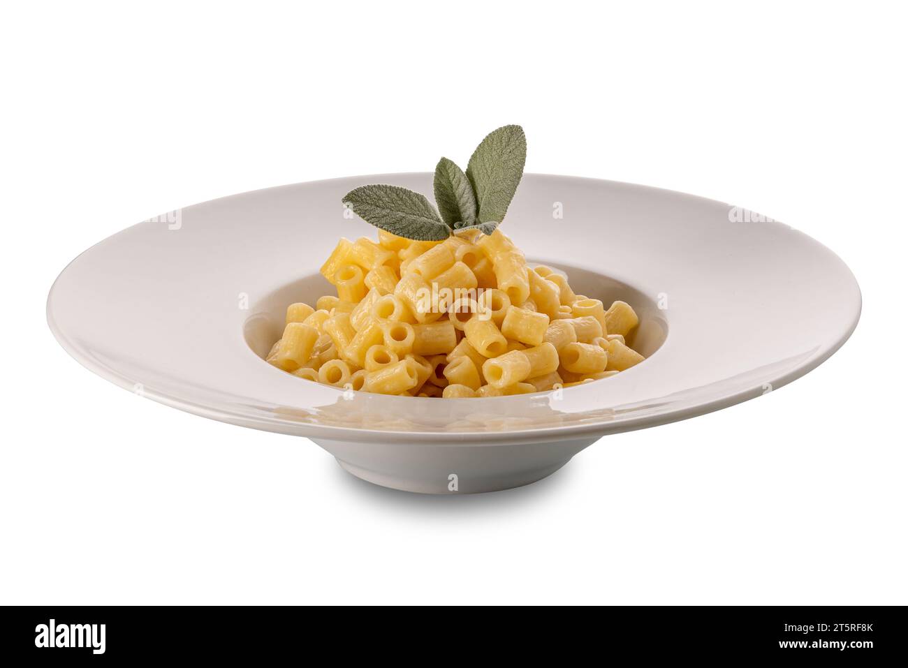 Plate pasta topped creamy Cut Out Stock Images & Pictures - Alamy