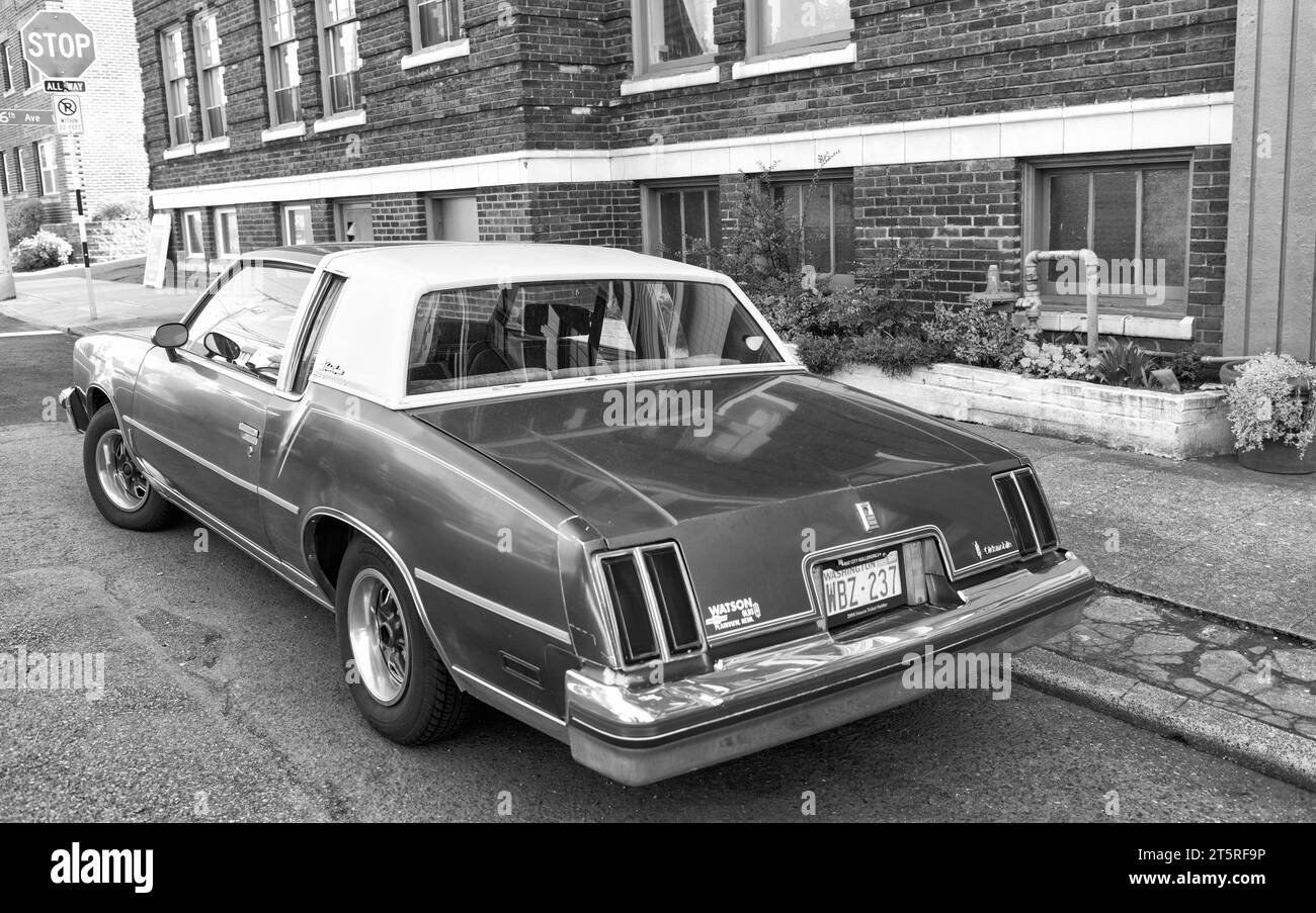 Seattle, Washington USA - April 06, 2021: cadillac brougham oldsmobile ...