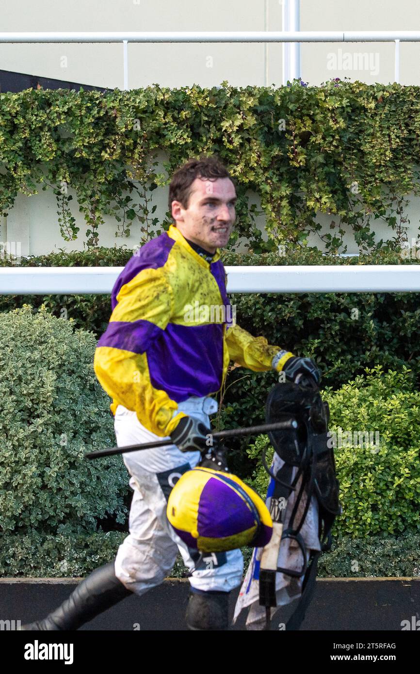 Ascot, Berkshire, UK. 4th November, 2023. Jockey Jonathan Burke was ...