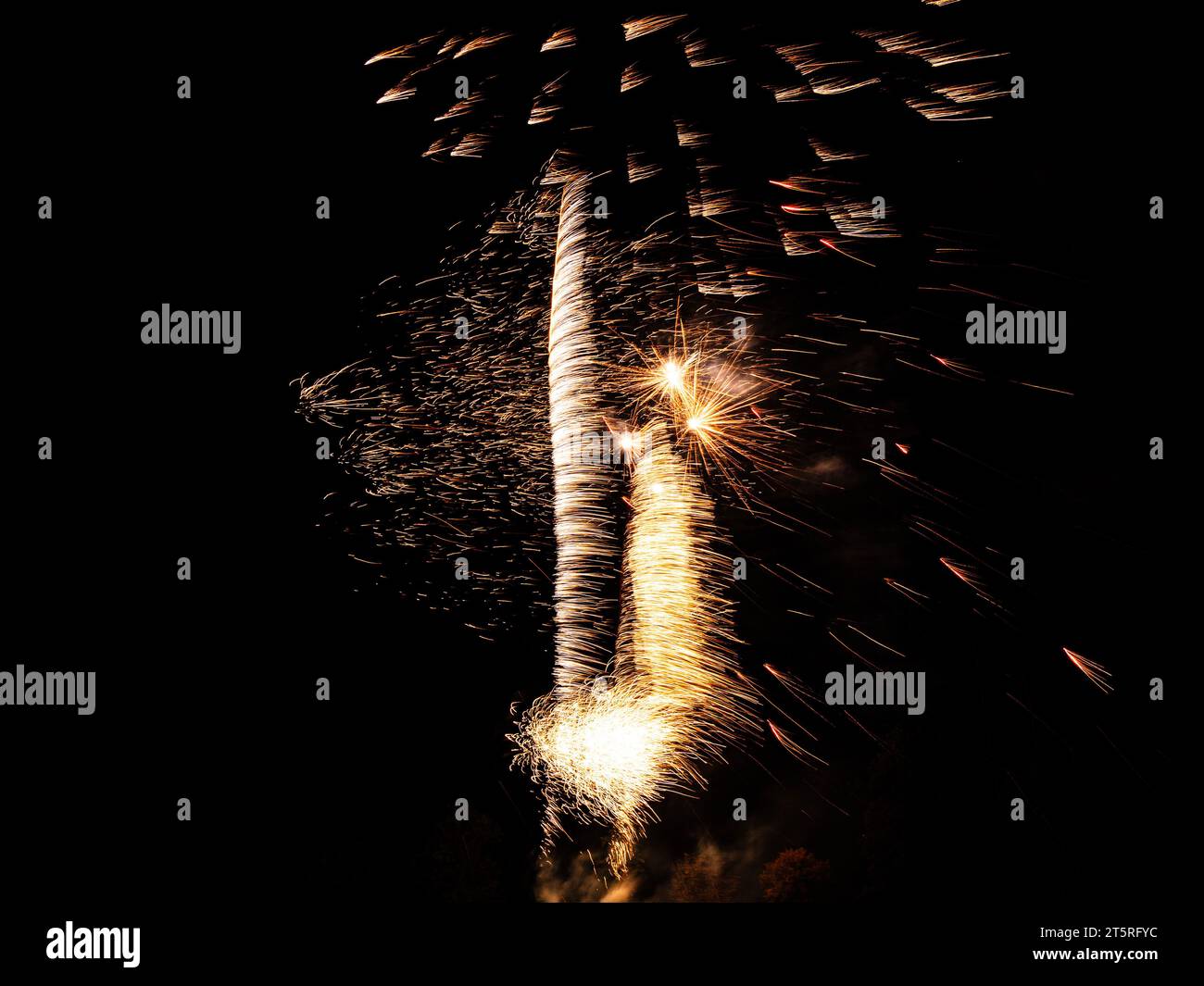 Firework display to celebrate the Near Year and Bonfire Night Stock ...
