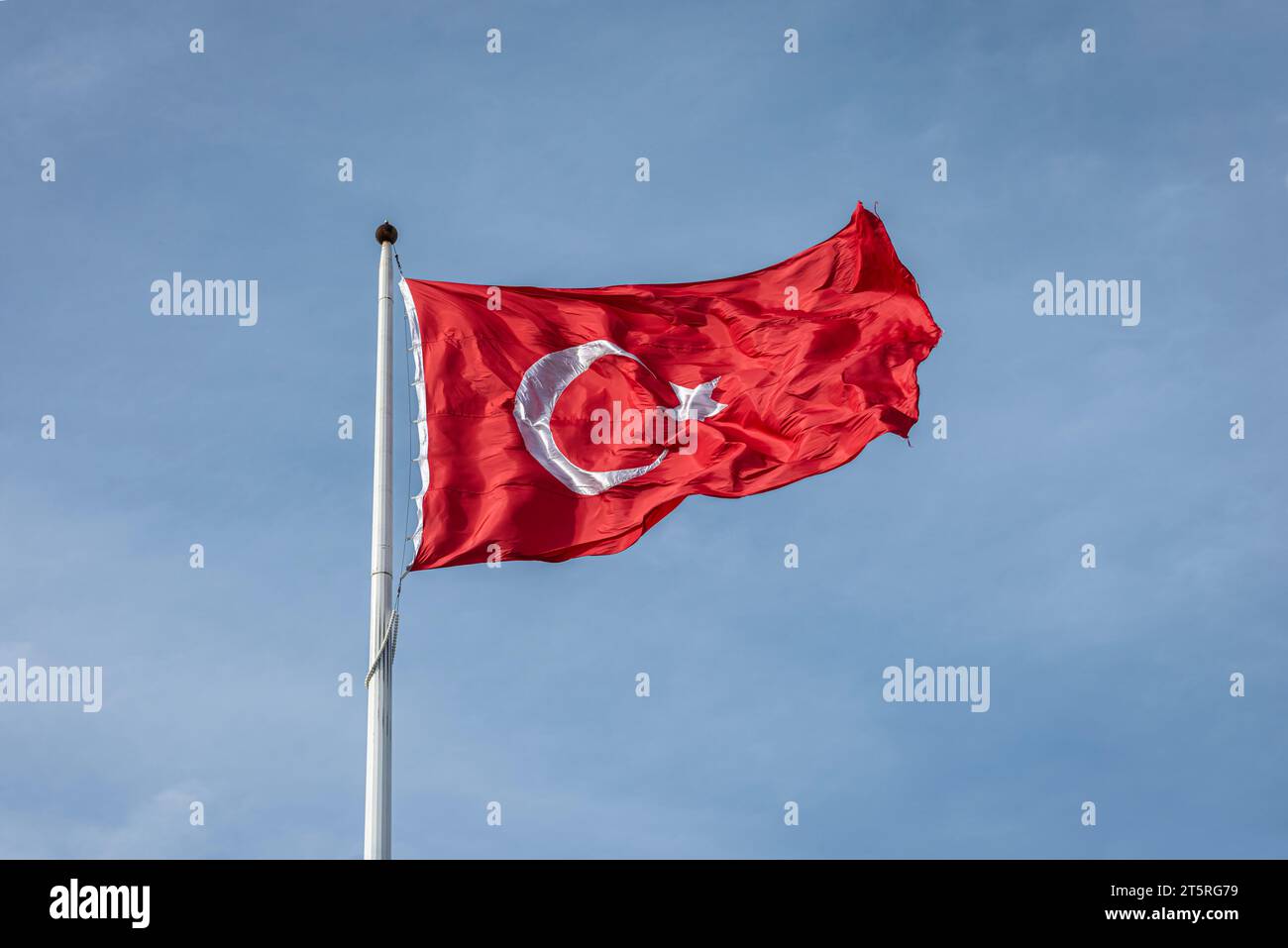 Flag of Turkey. National flag consisting of a red field (background ...
