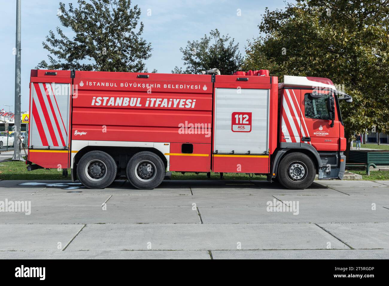 Red turkish fire engine hi-res stock photography and images - Alamy
