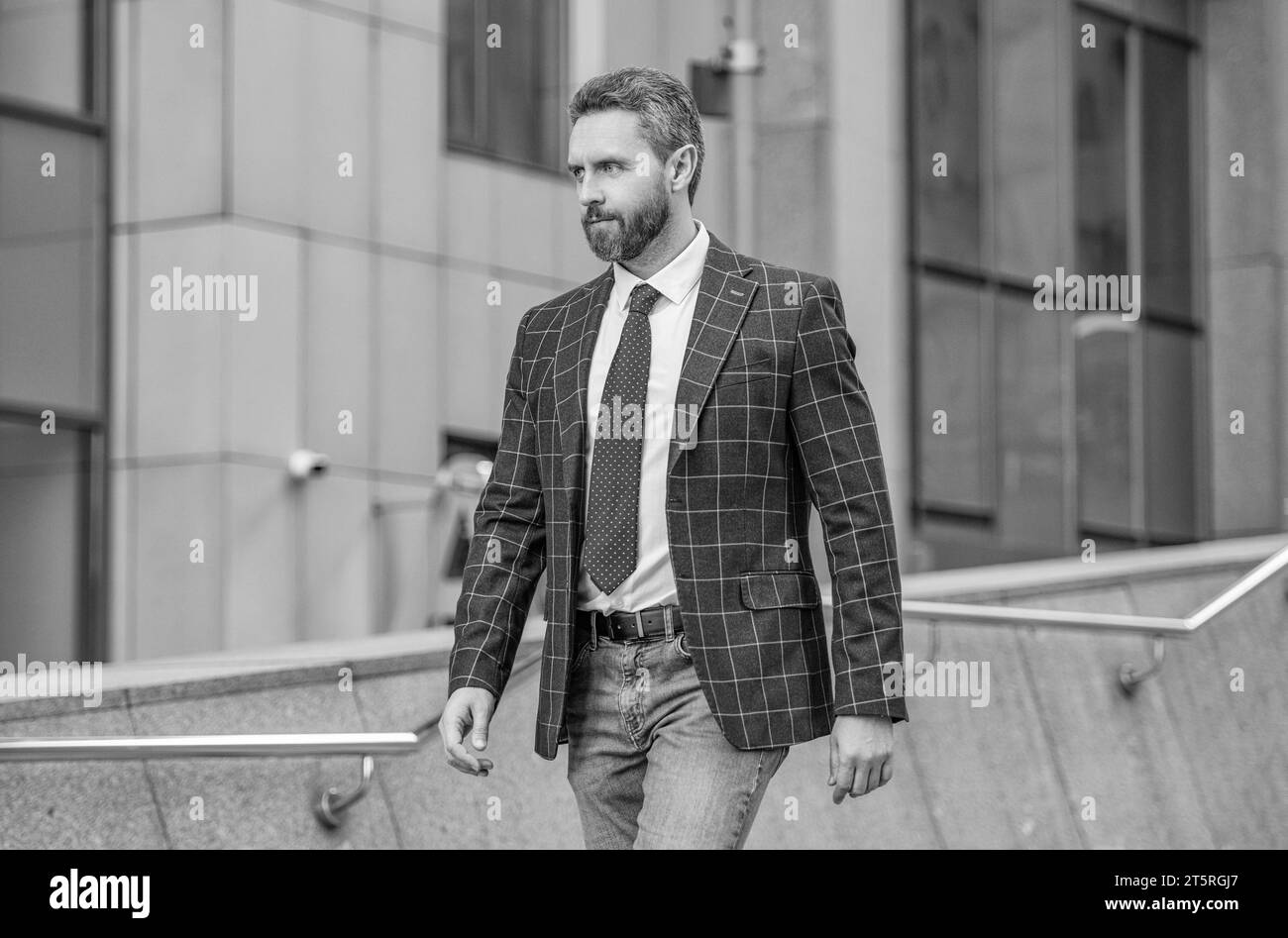 photo of business man walk with tie. business man outdoor. business man ...