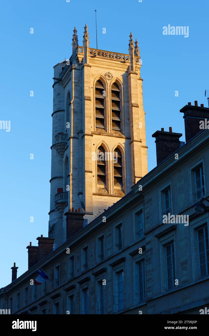 Clovis bell tower of Abbey of St. Genevieve. Abbey was a French ...