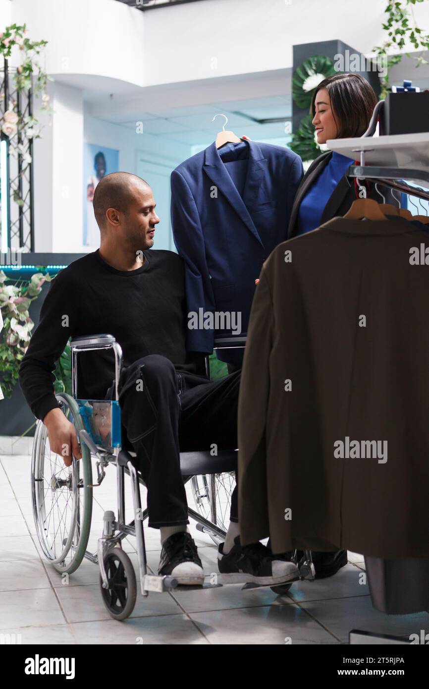 Shopping wheelchair assisting hi-res stock photography and images - Alamy