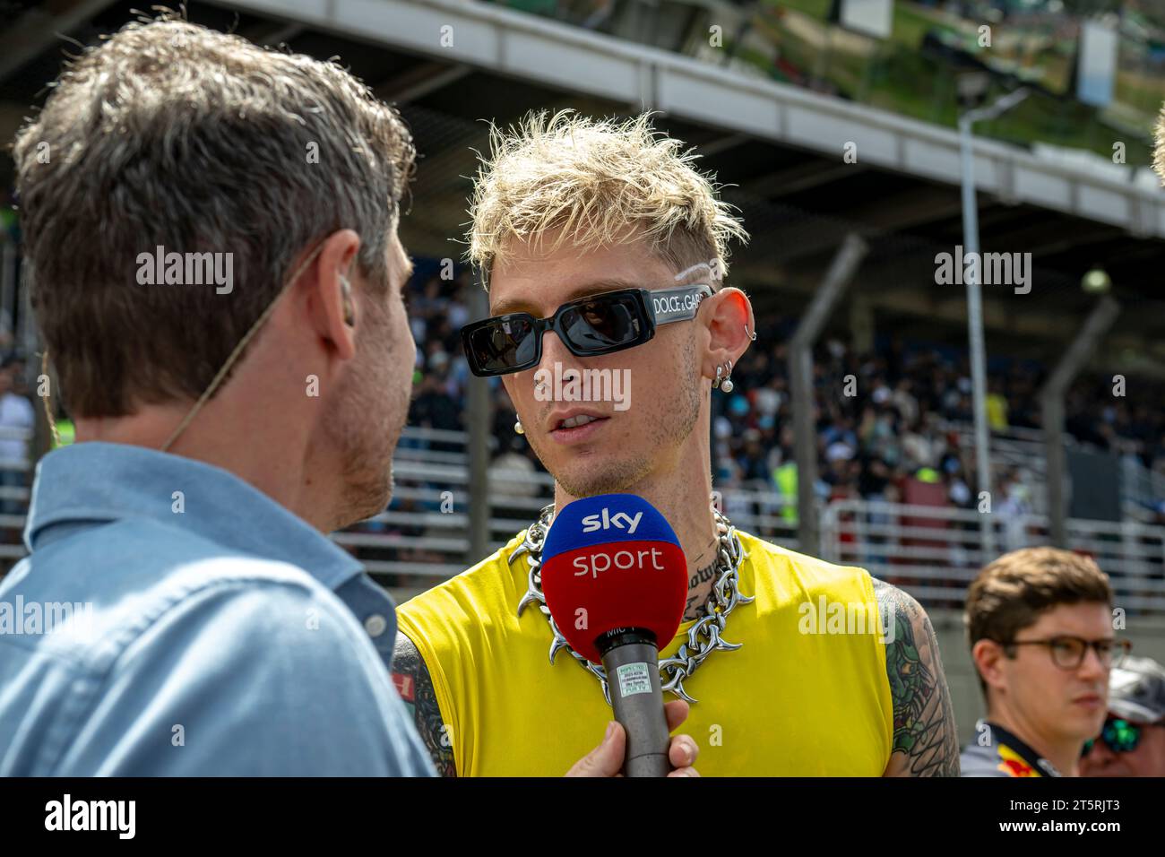 São Paulo, Brazil, 06th Nov 2023, Machine Gun Kelly attending the build ...