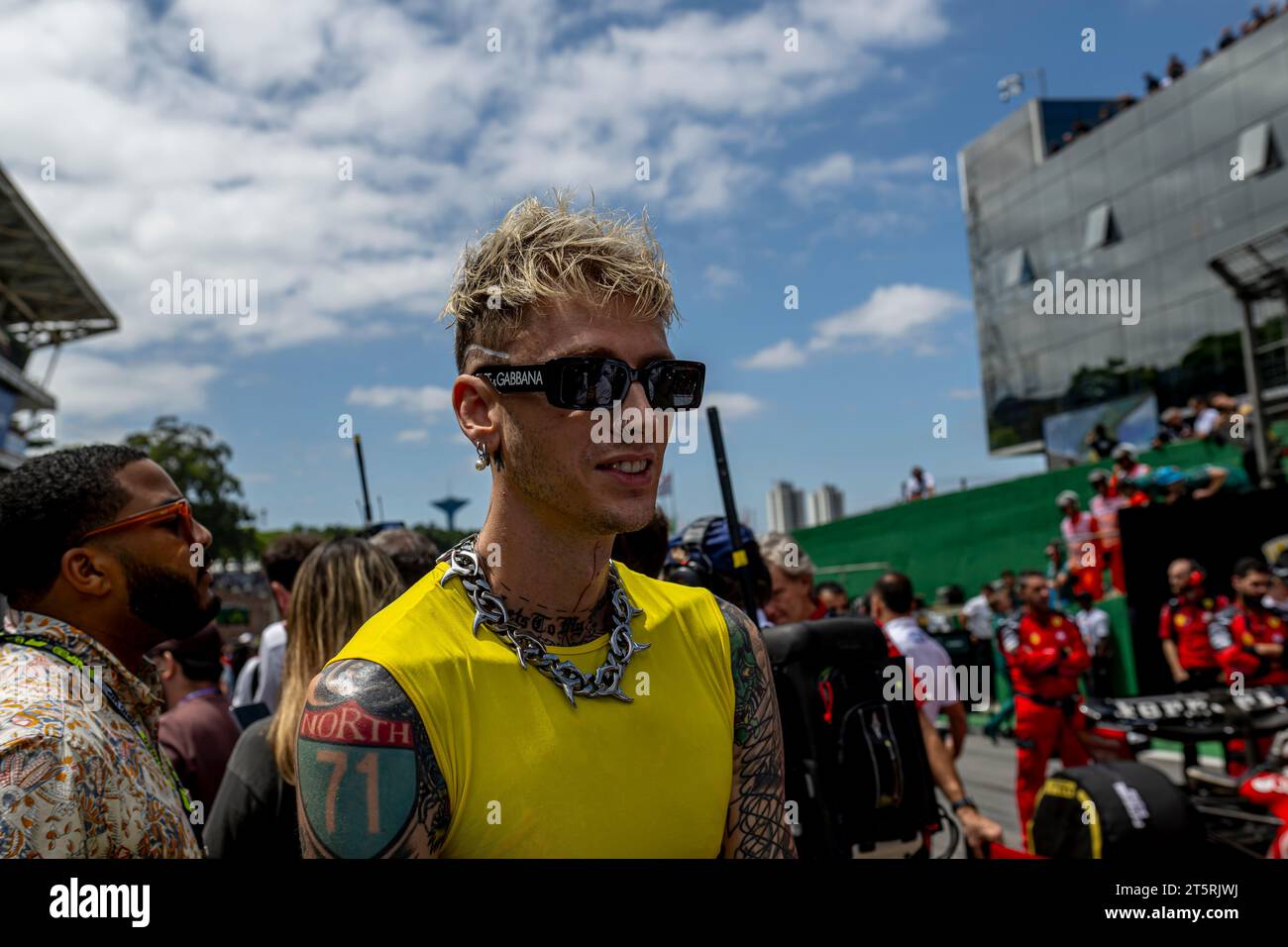 São Paulo, Brazil, 06th Nov 2023, Machine Gun Kelly attending the build ...