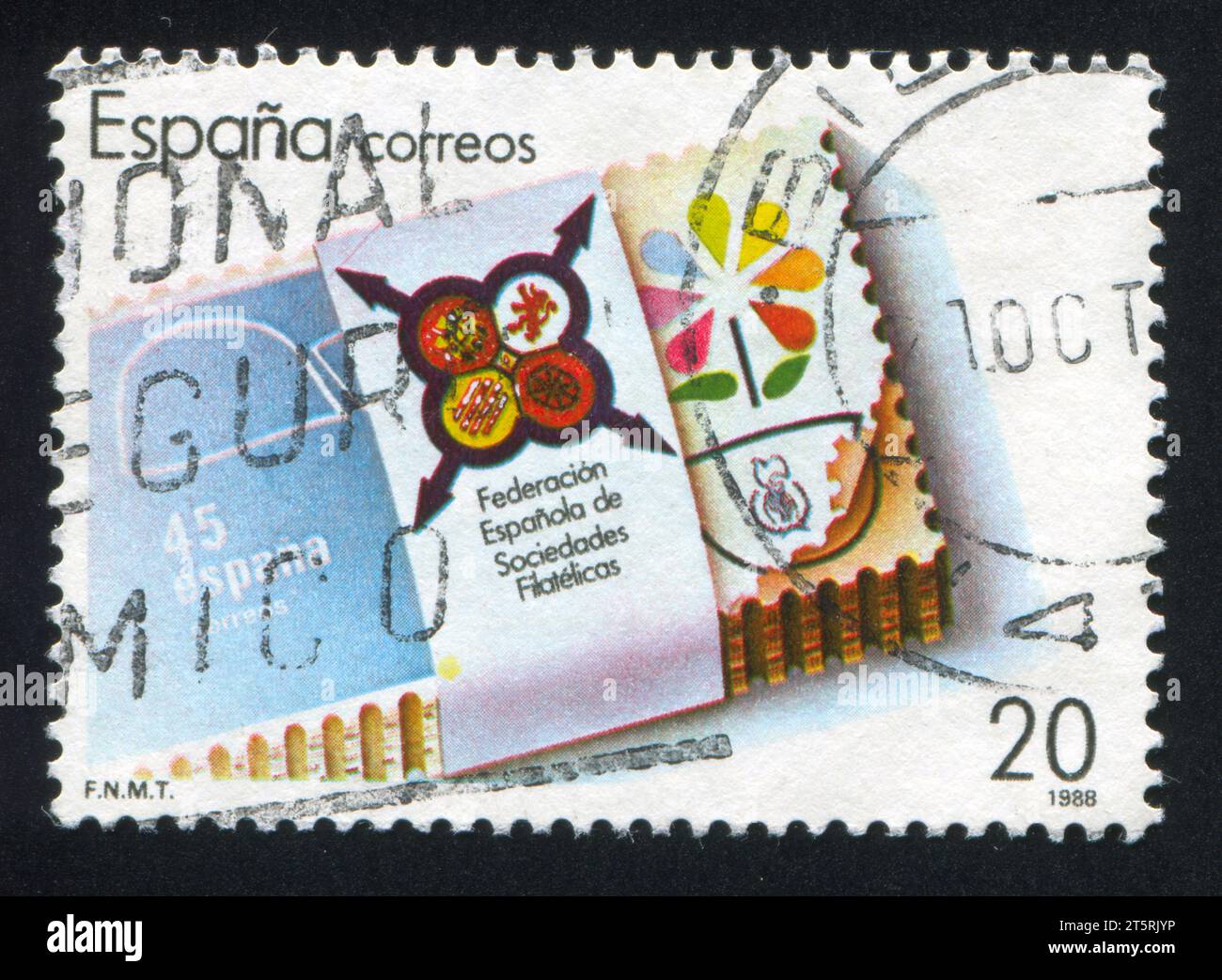SPAIN - CIRCA 1968: stamp printed by Spain, shows Batch of Stamps with ...