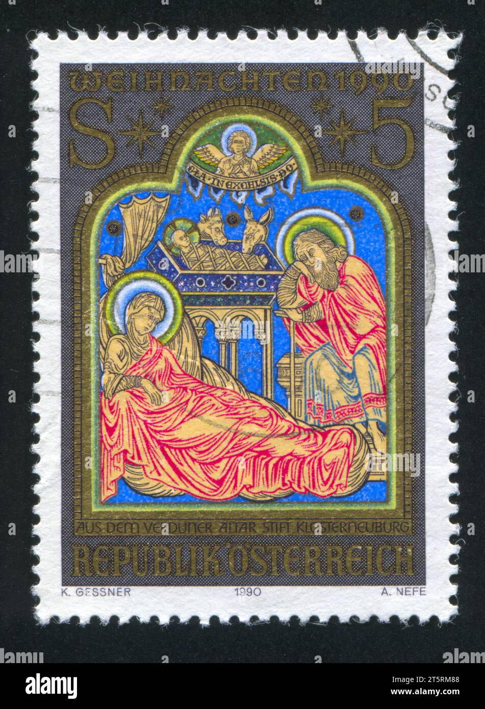 AUSTRIA - CIRCA 1990: stamp printed by Austria, shows Altar in ...