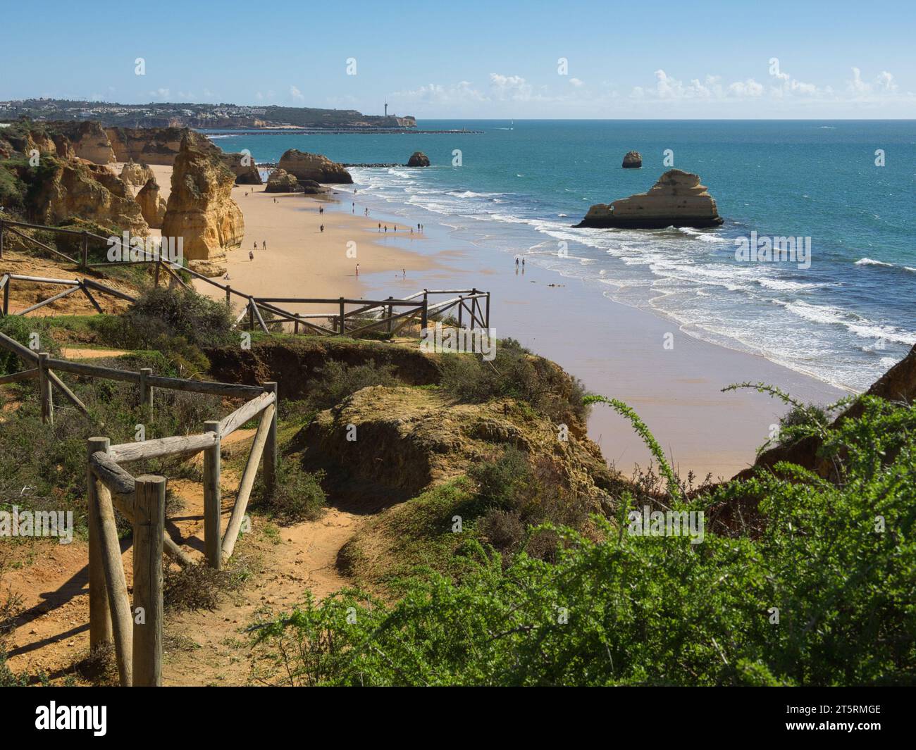 Scenic Coastal Beauty: Sandy Beach landscape with Small Waves, Cliffs ...