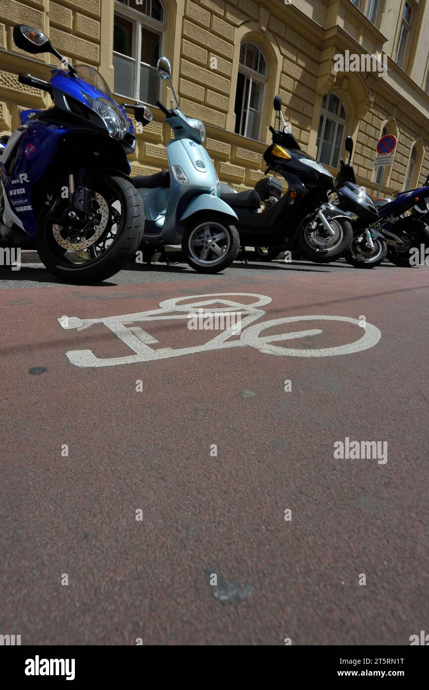 Motorcycle parking lot as part of traffic management and road traffic ...