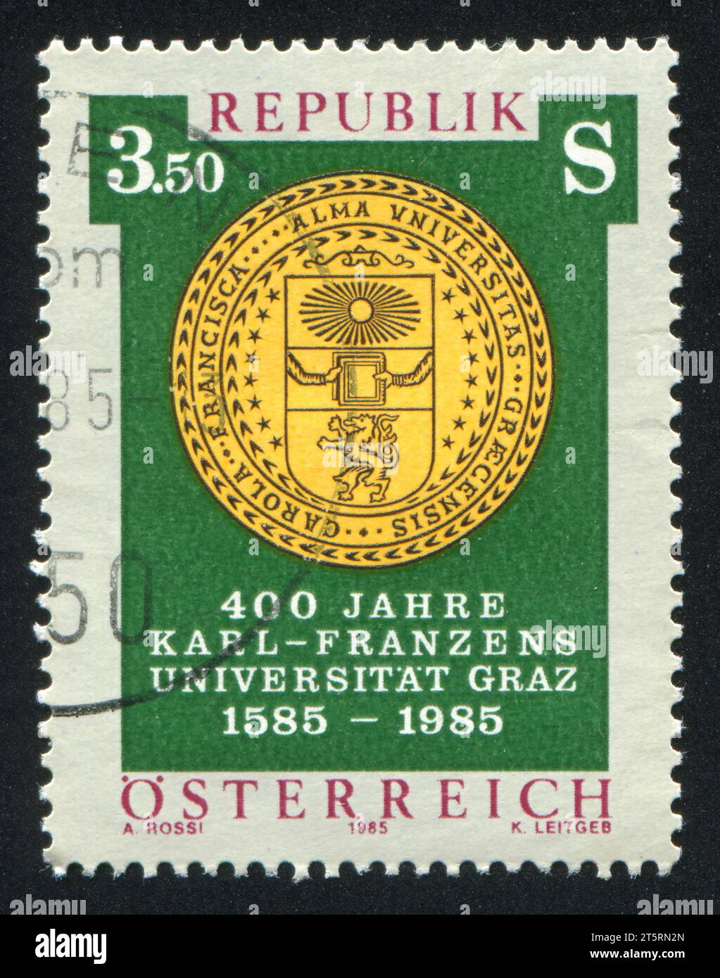 AUSTRIA - CIRCA 1985: stamp printed by Austria, shows Seal of Karl ...