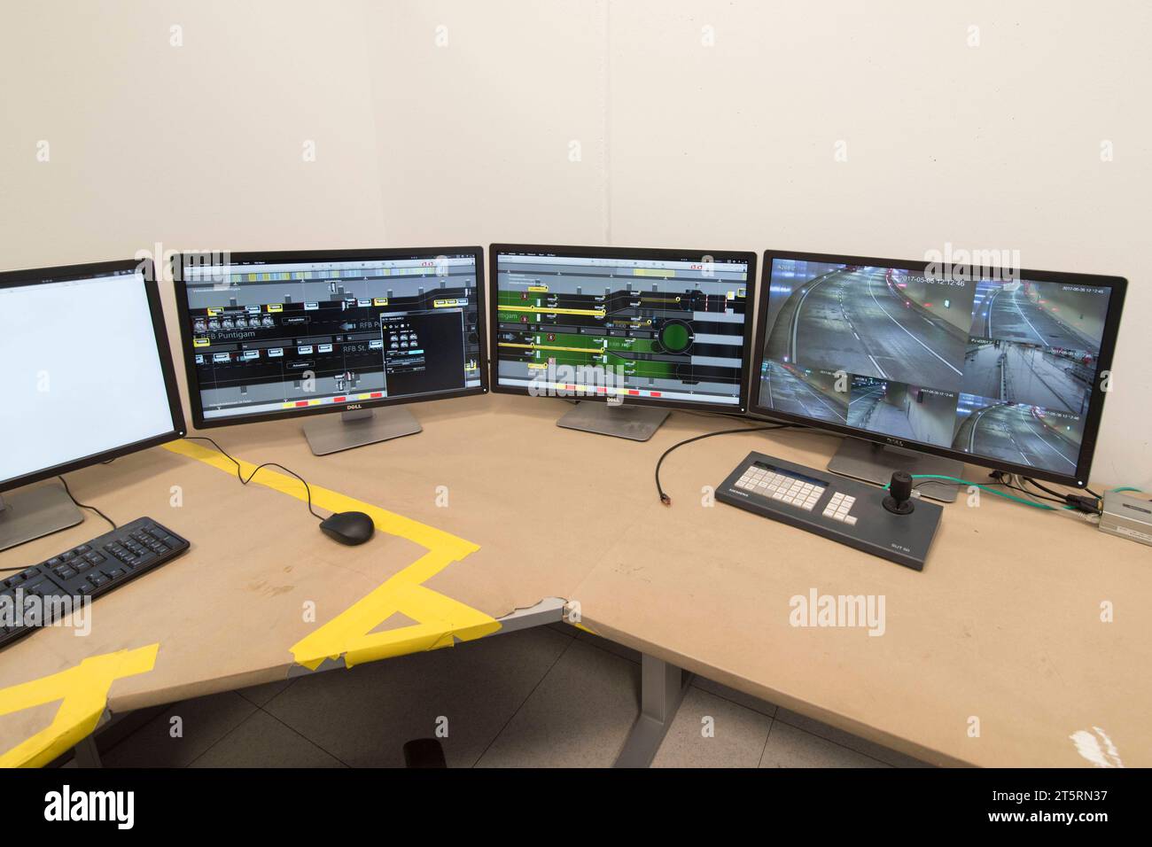 traffic observation by video camera, tunnel and road maintenance with ...