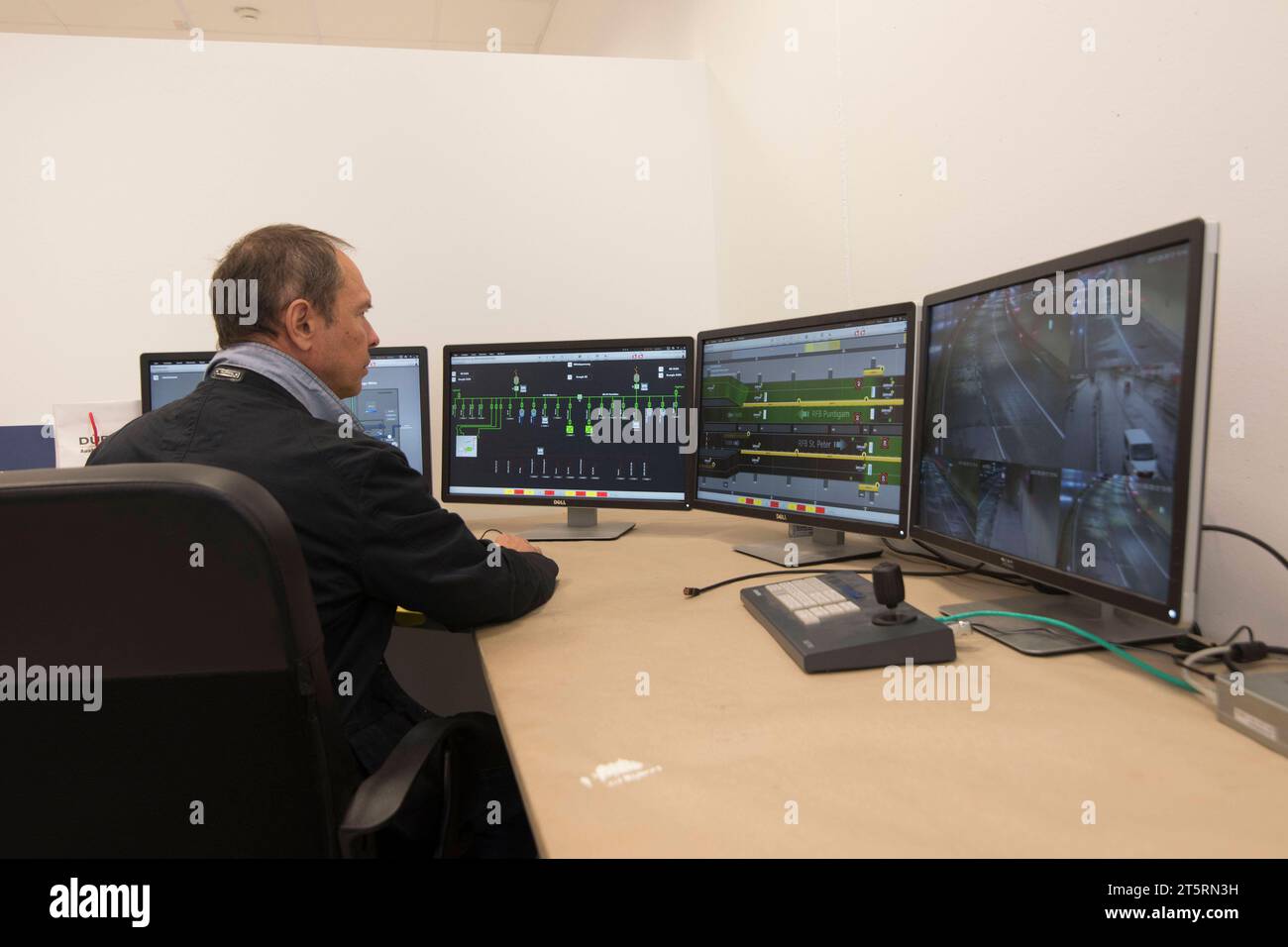 traffic observation by video camera, tunnel and road maintenance with ...