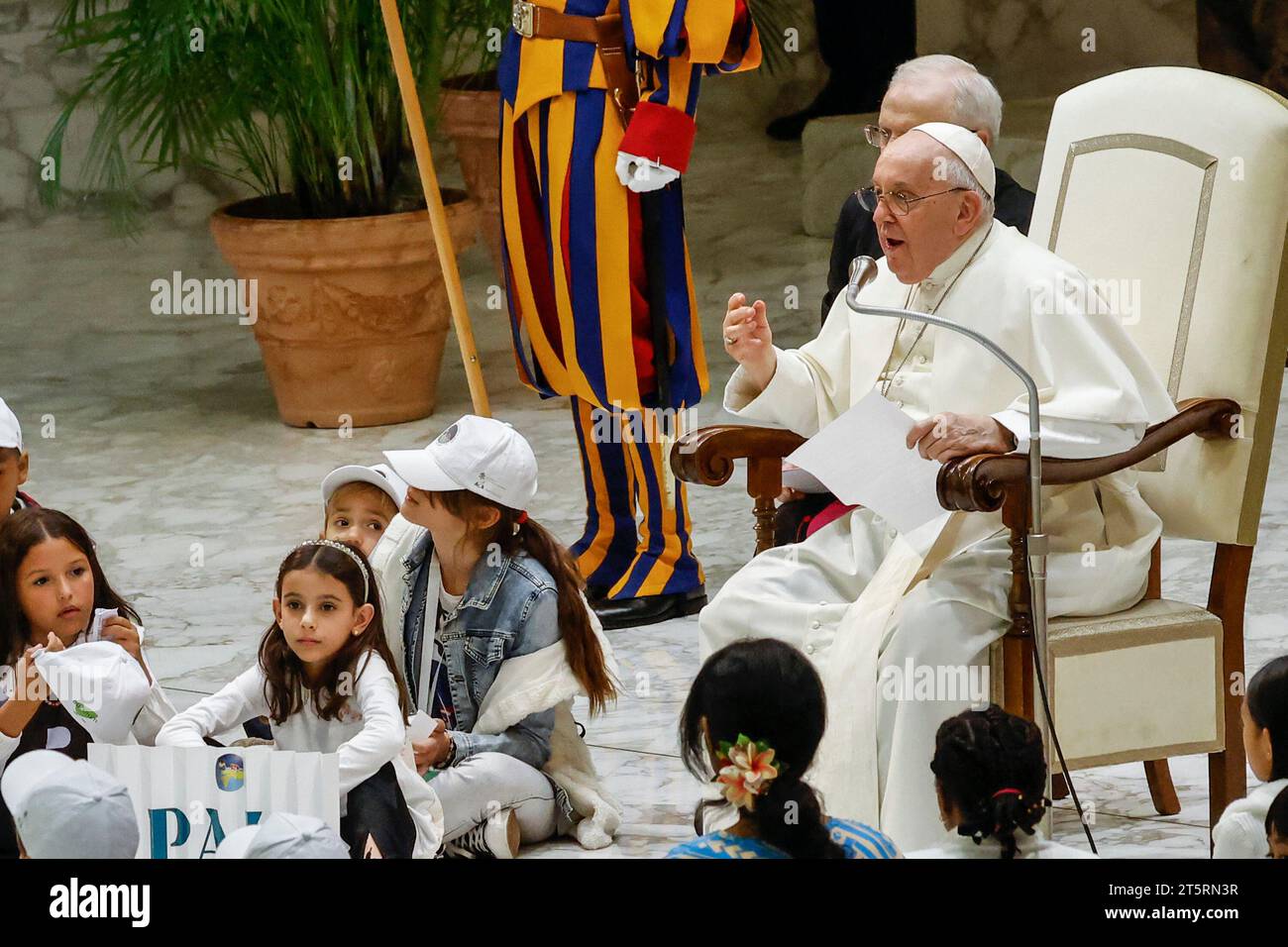 Vatican. 06th Nov, 2023. Pope Francis attends an international meeting ...