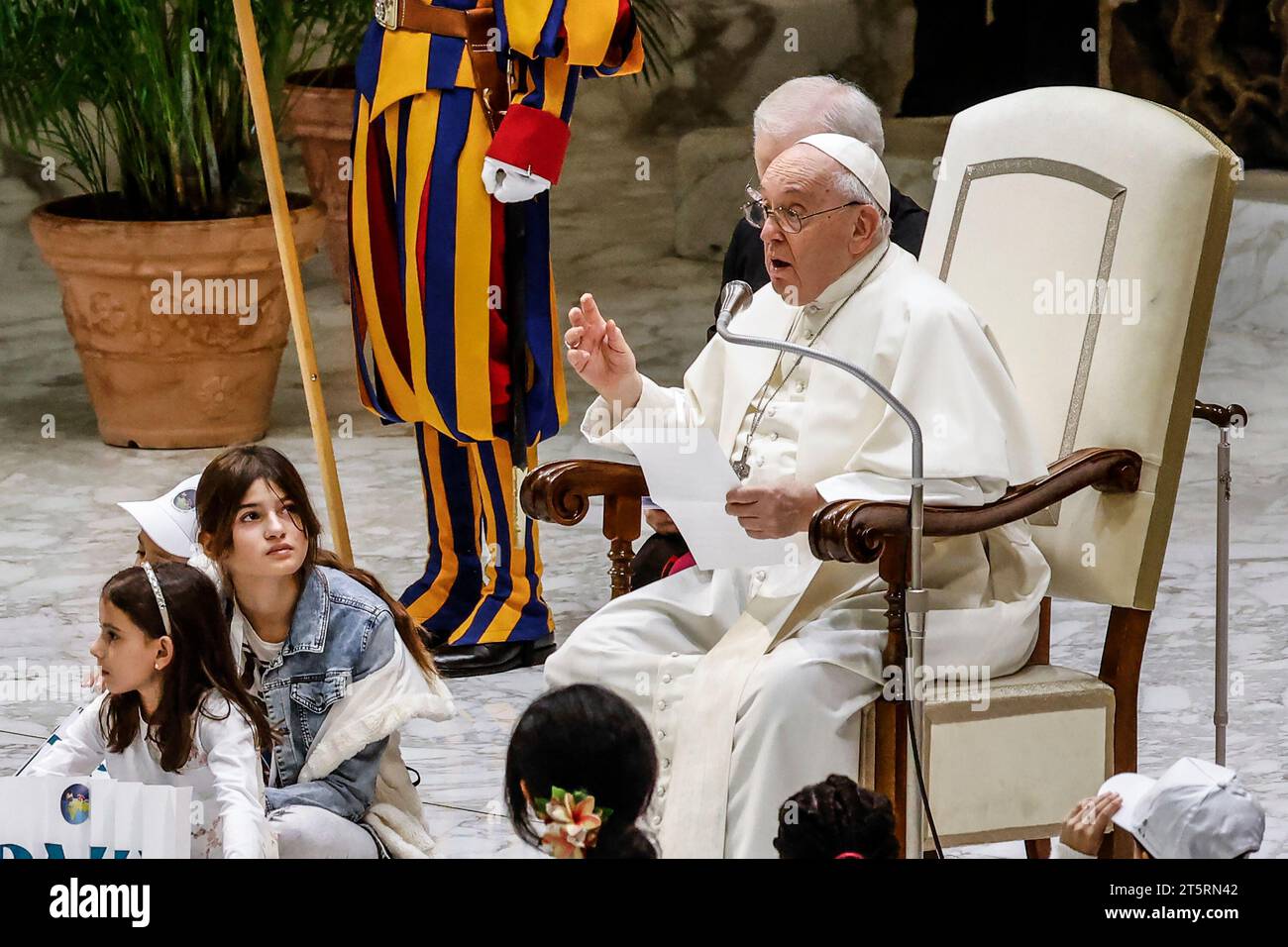 Vatican. 06th Nov, 2023. Pope Francis attends an international meeting ...
