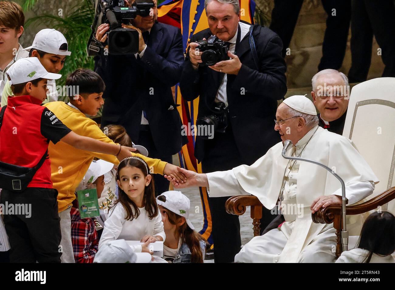 Vatican. 06th Nov, 2023. Pope Francis attends an international meeting ...