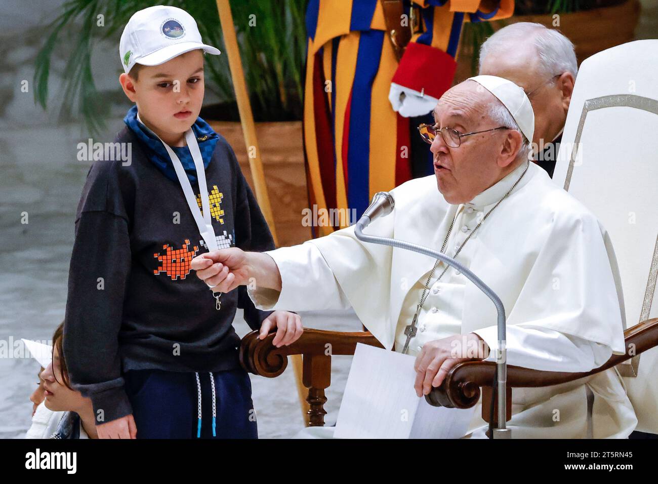 Vatican. 06th Nov, 2023. Pope Francis attends an international meeting ...