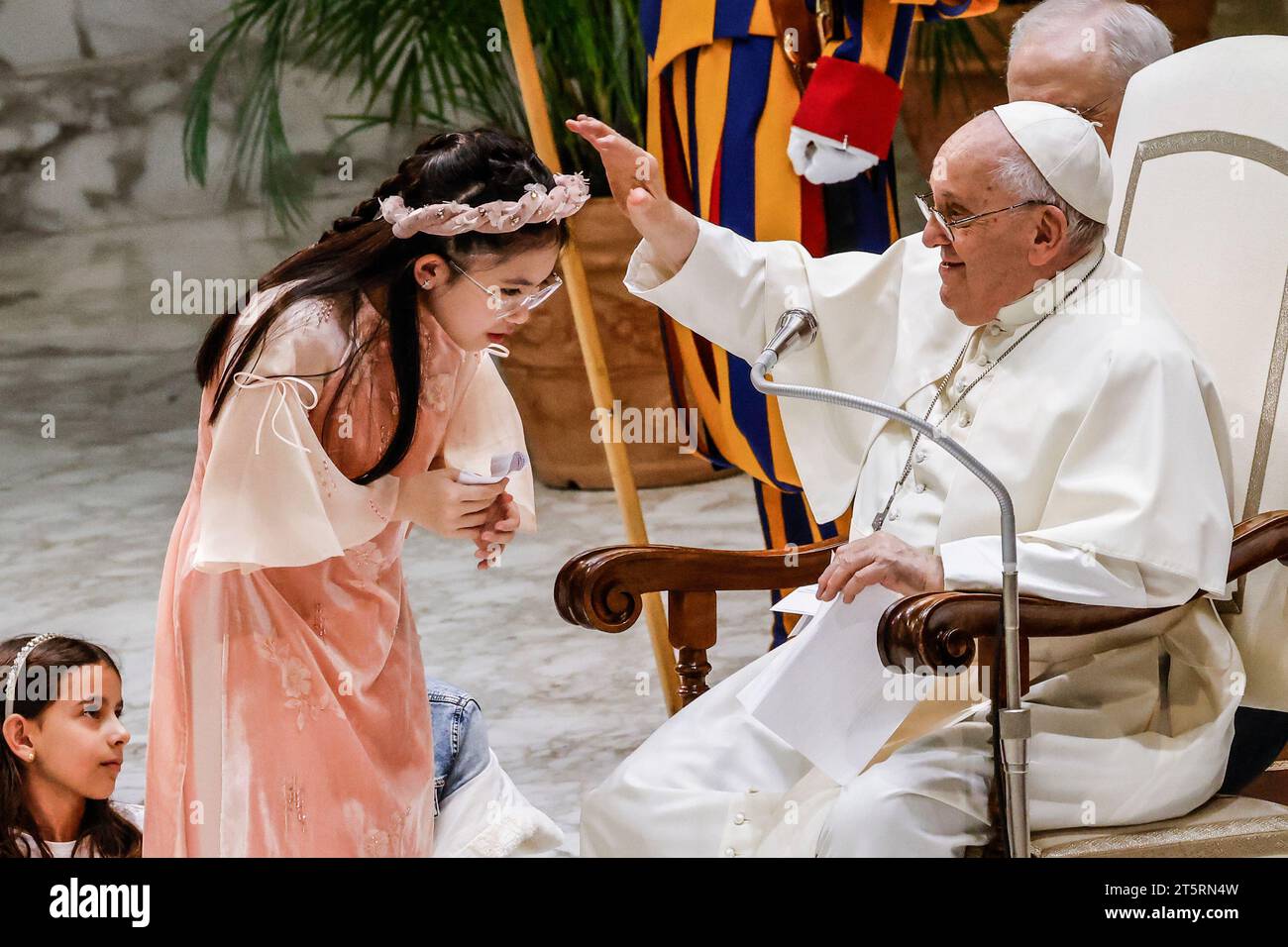 Vatican. 06th Nov, 2023. Pope Francis attends an international meeting ...