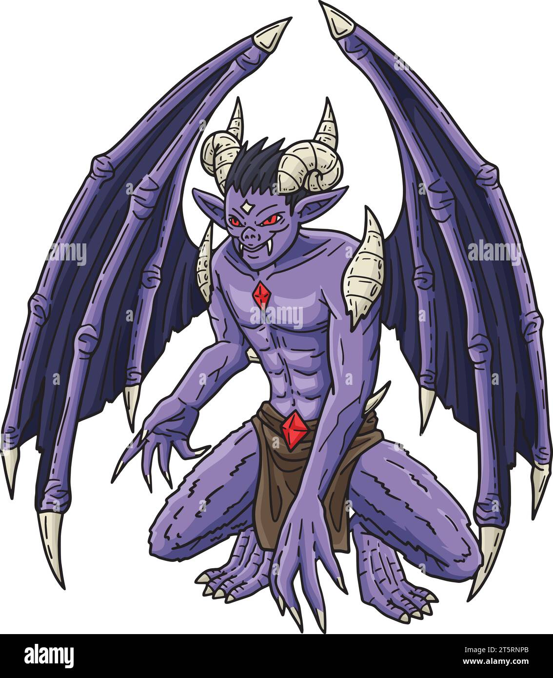 Halloween Perching Gargoyle Cartoon Clipart Stock Vector Image & Art ...