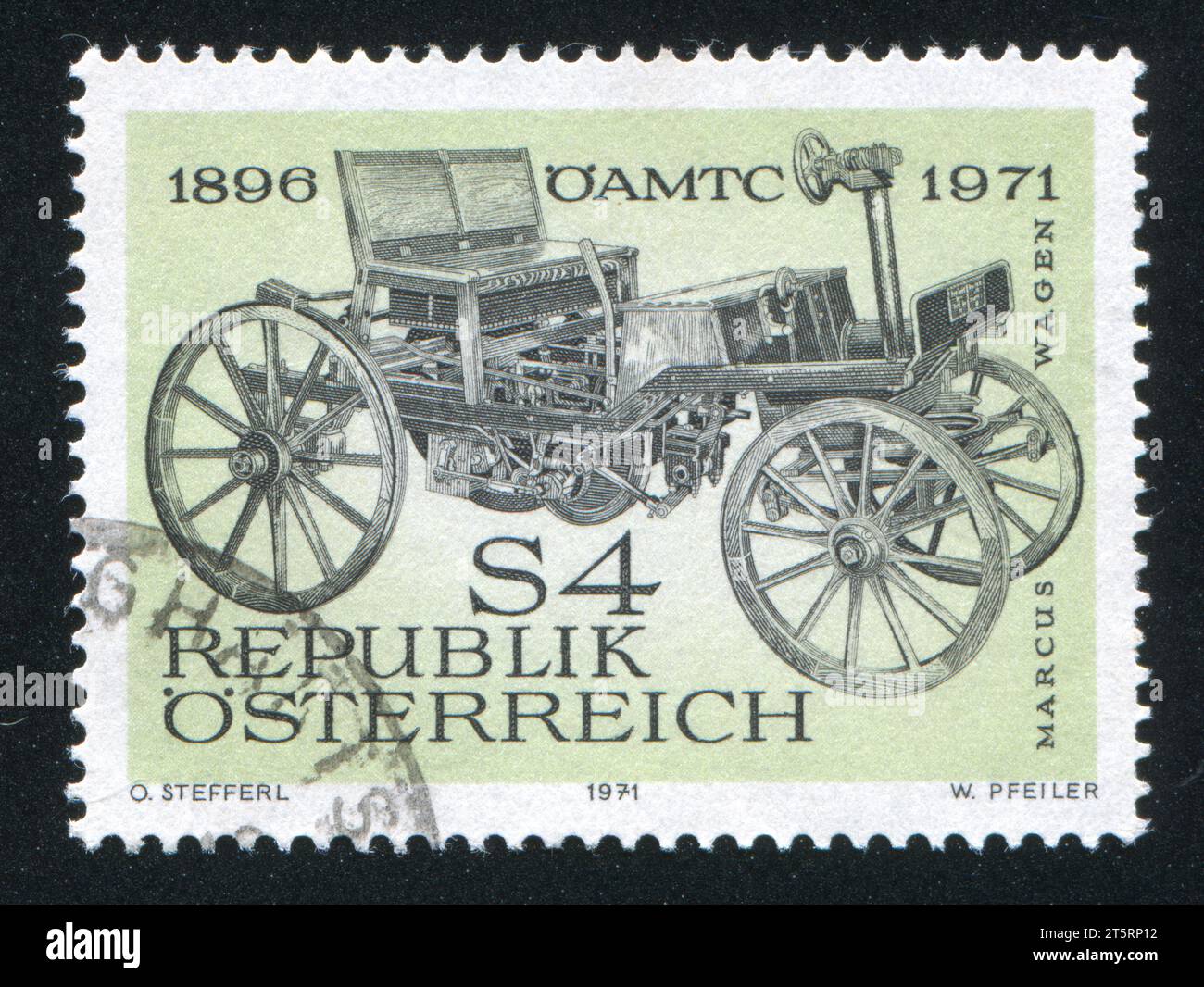AUSTRIA - CIRCA 1971: stamp printed by Austria, shows Marcus Car, circa ...