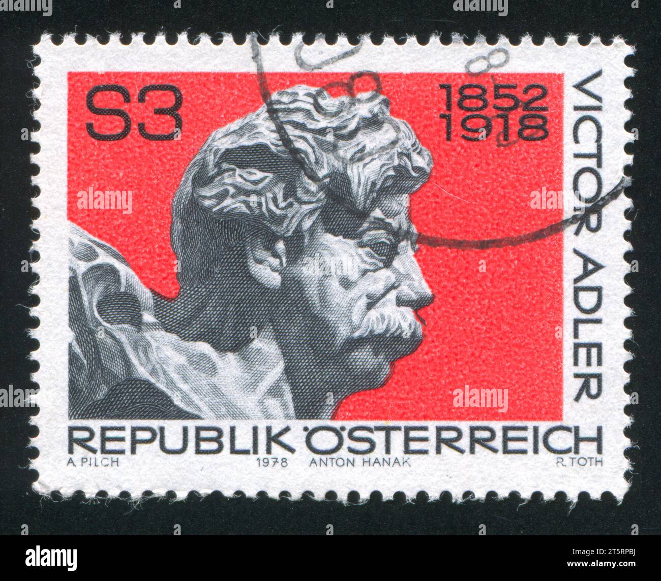 AUSTRIA - CIRCA 1978: stamp printed by Austria, shows Viktor Adler by ...