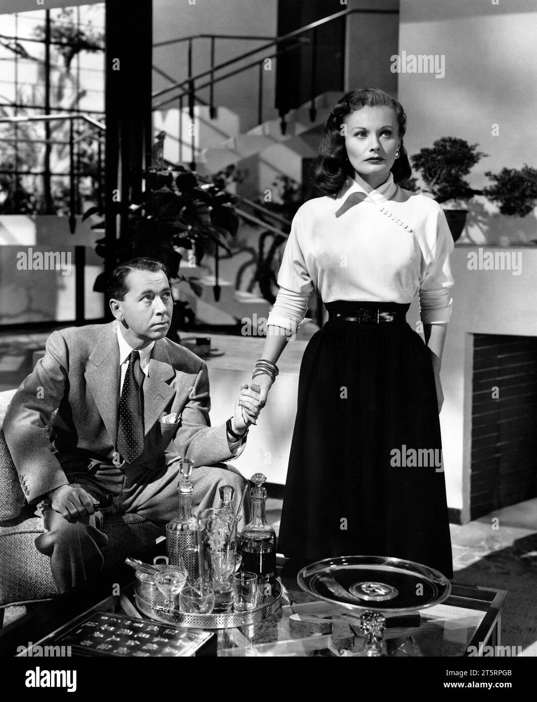 Alexander Knox, Florence Marly, on-set of the film, "Tokyo Joe ...