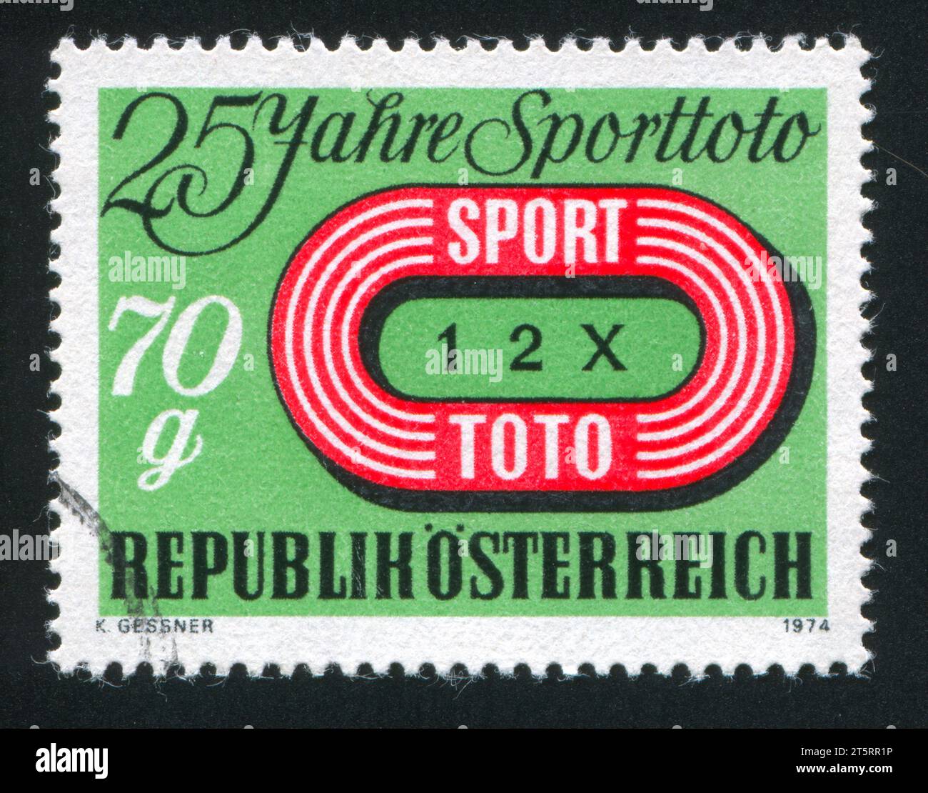 AUSTRIA - CIRCA 1974: stamp printed by Austria, shows Austrian Sports ...