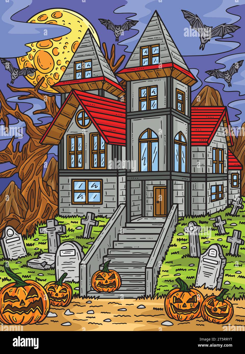 Cartoon haunted house hi-res stock photography and images - Alamy