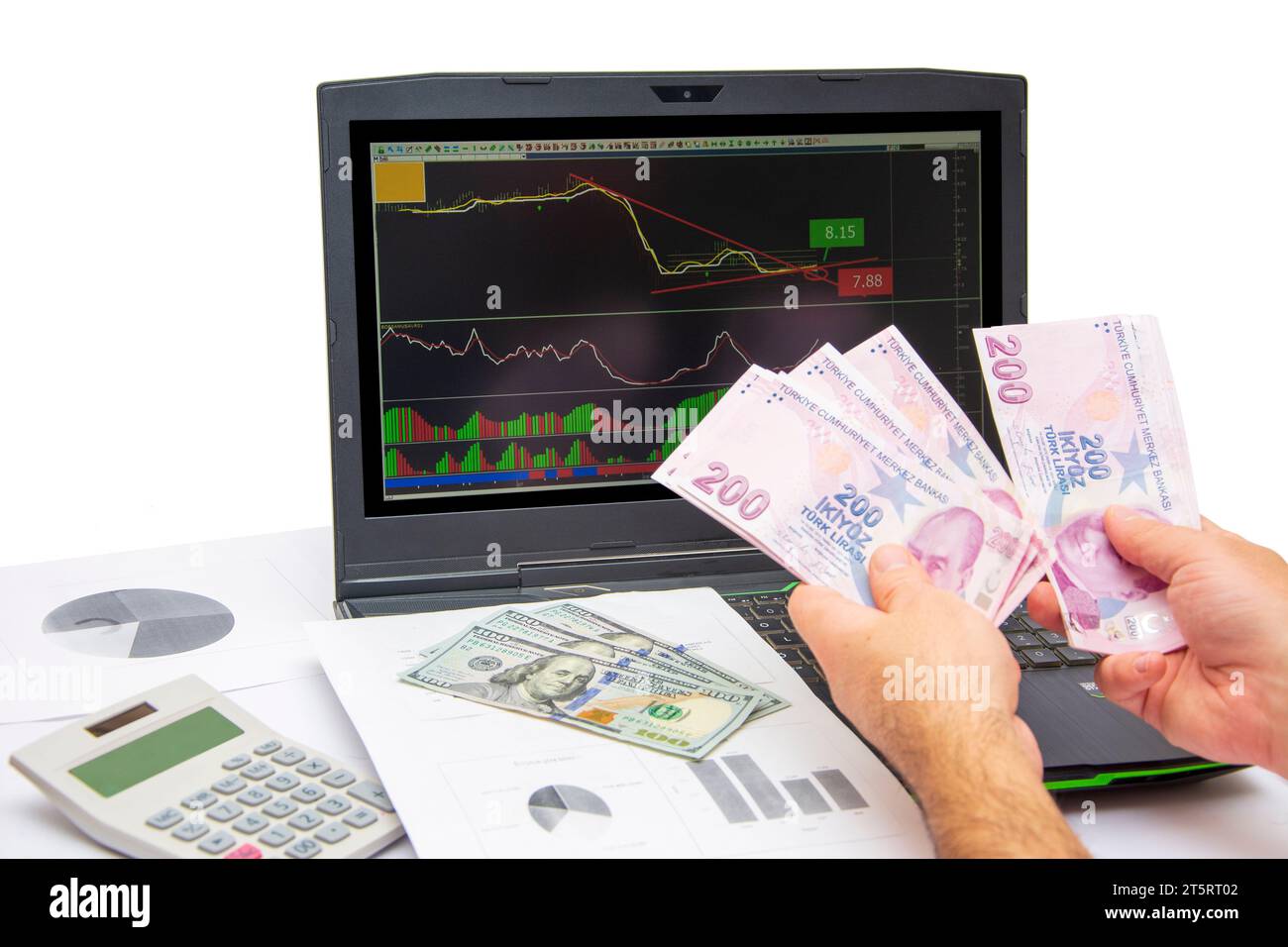 Calculating foreign currency against the stock exchange screen Stock ...