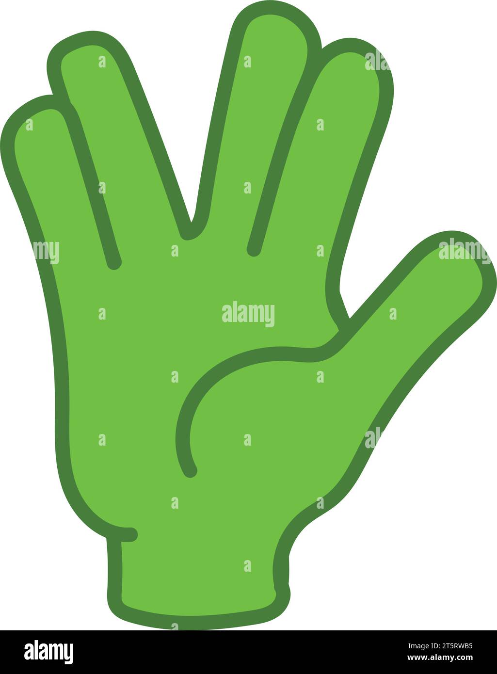 vulcan salute in green hand vector isolated Stock Vector Image & Art ...