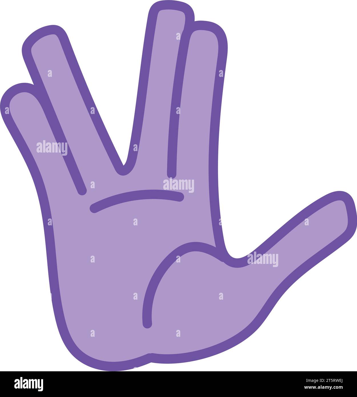 vulcan gesture in purple hand vector isolated Stock Vector Image & Art ...