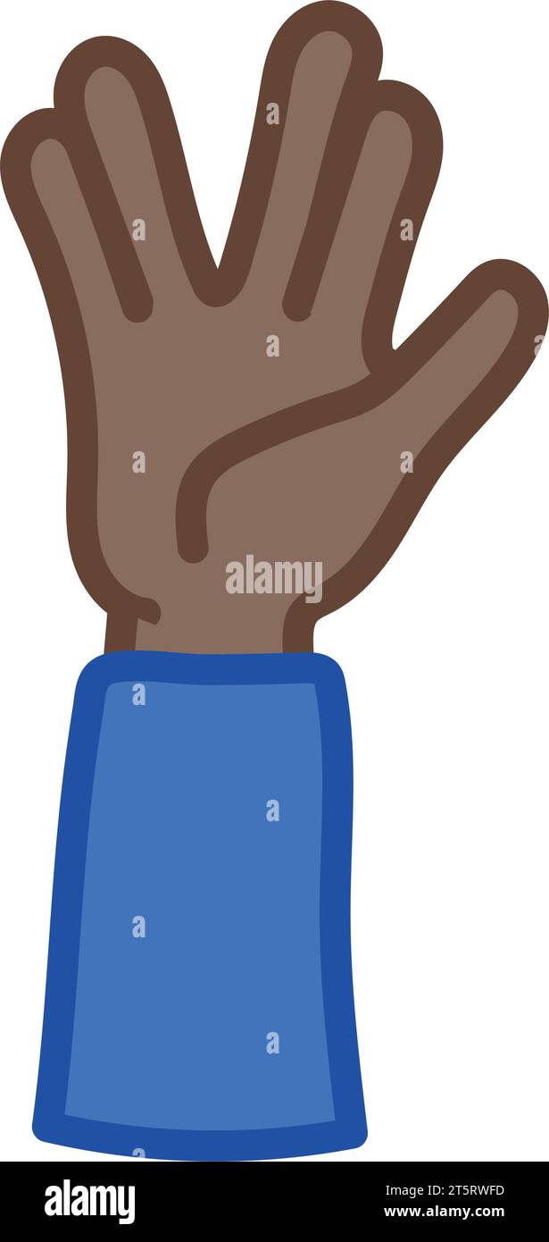 vulcan salute illustration vector isolated Stock Vector Image & Art - Alamy