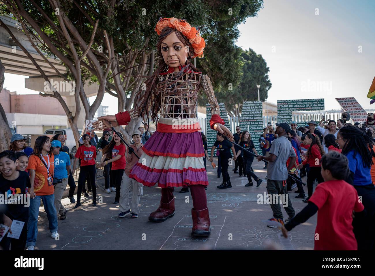 Tijuana, Mexico. 06th Nov, 2023. The doll "Little Amal" from the art ...
