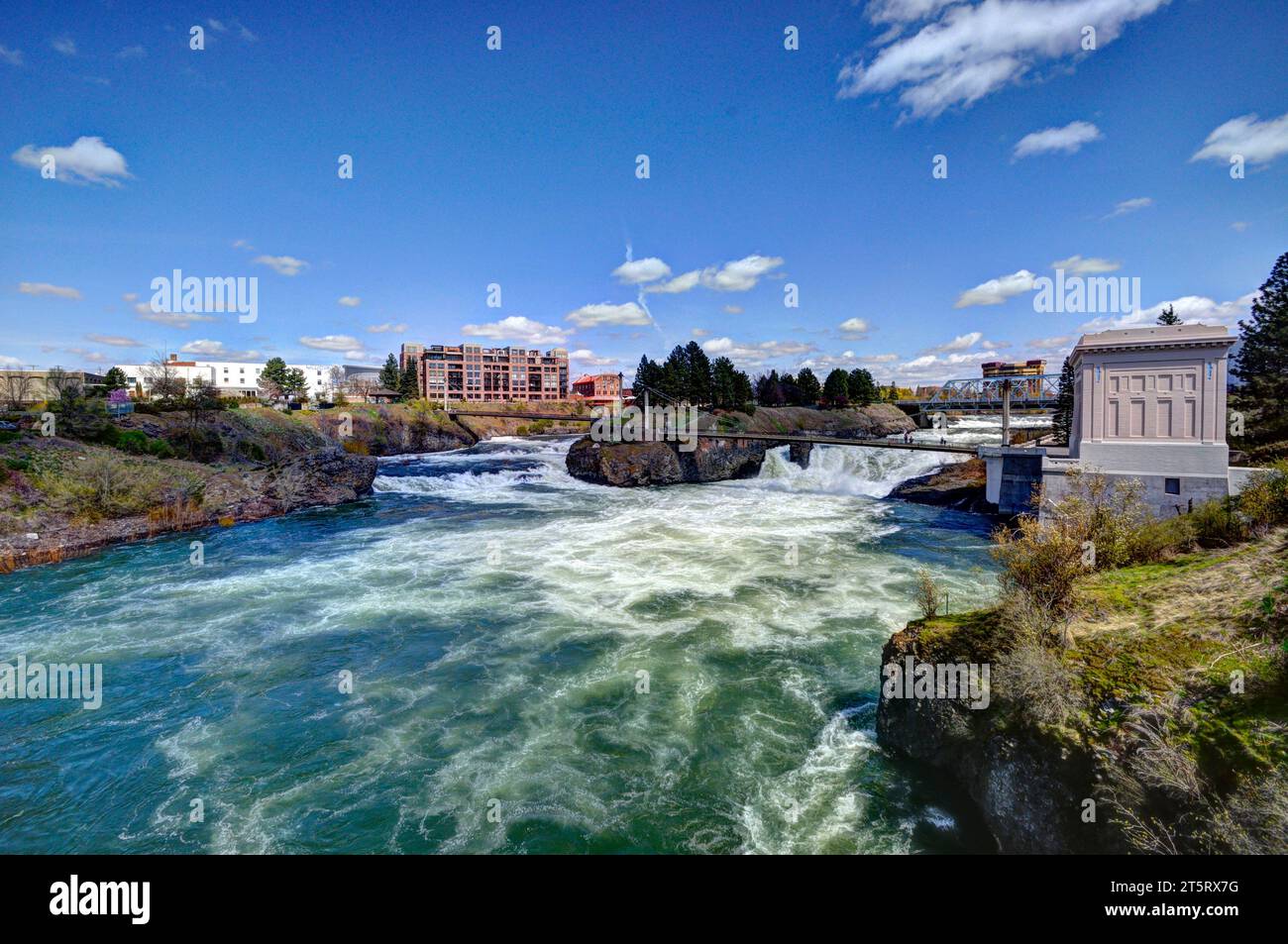 Waterfalls with dam hi-res stock photography and images - Alamy