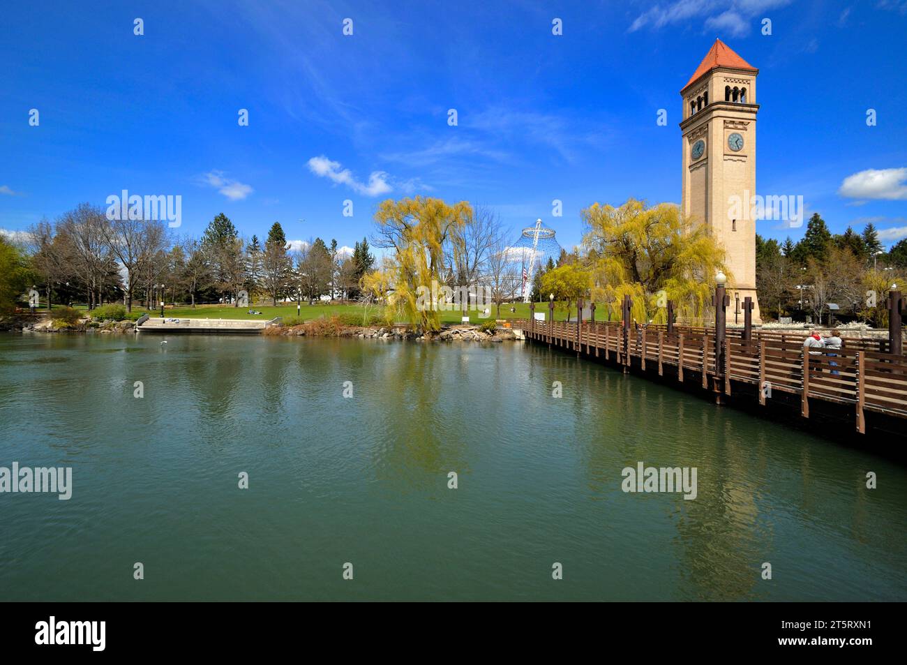 The Great Northern Clocktower, Havermale Island, Spokane River, Spokane ...