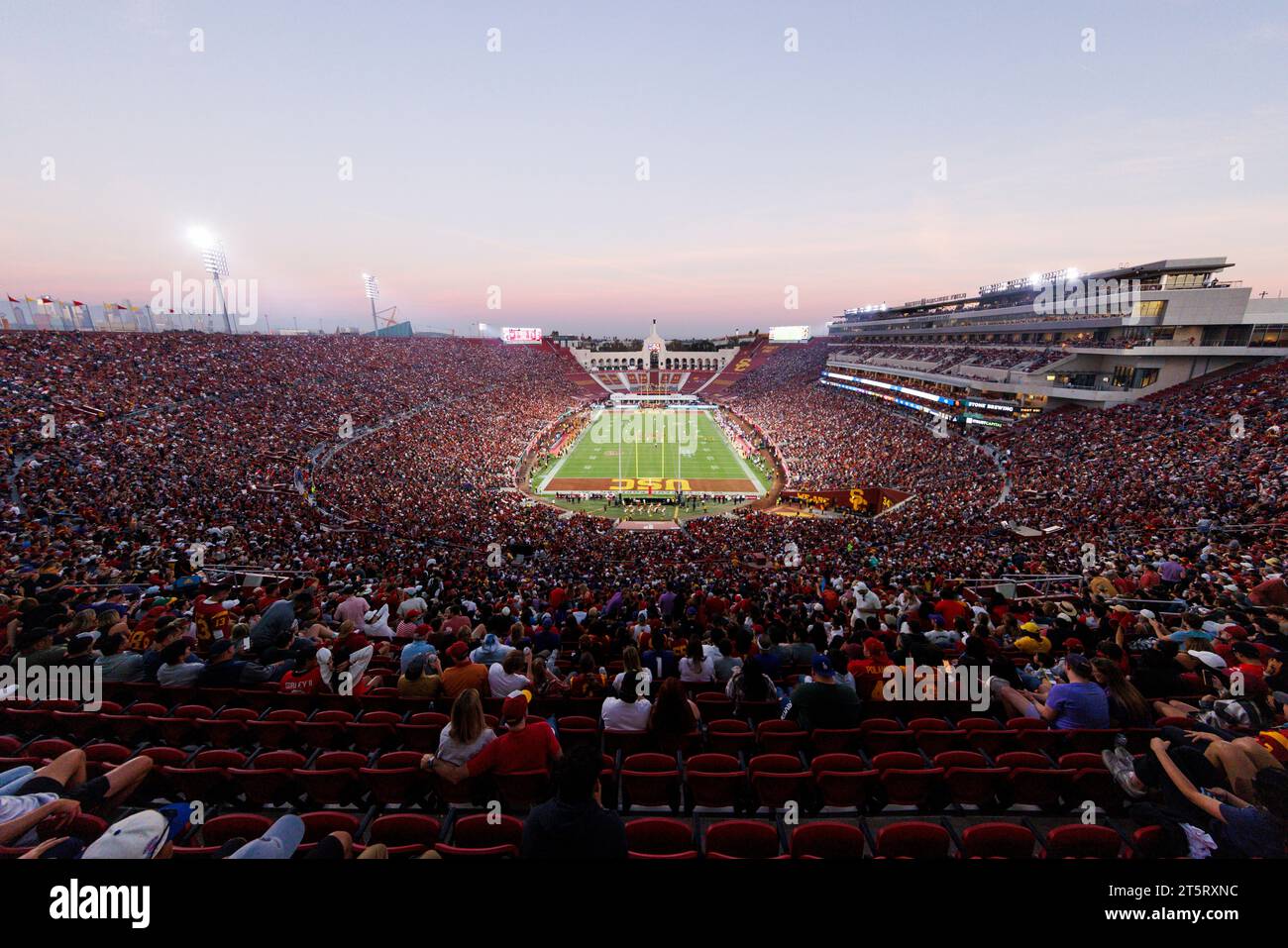 General view of the interior of The Los Angeles Memorial Coliseum at ...