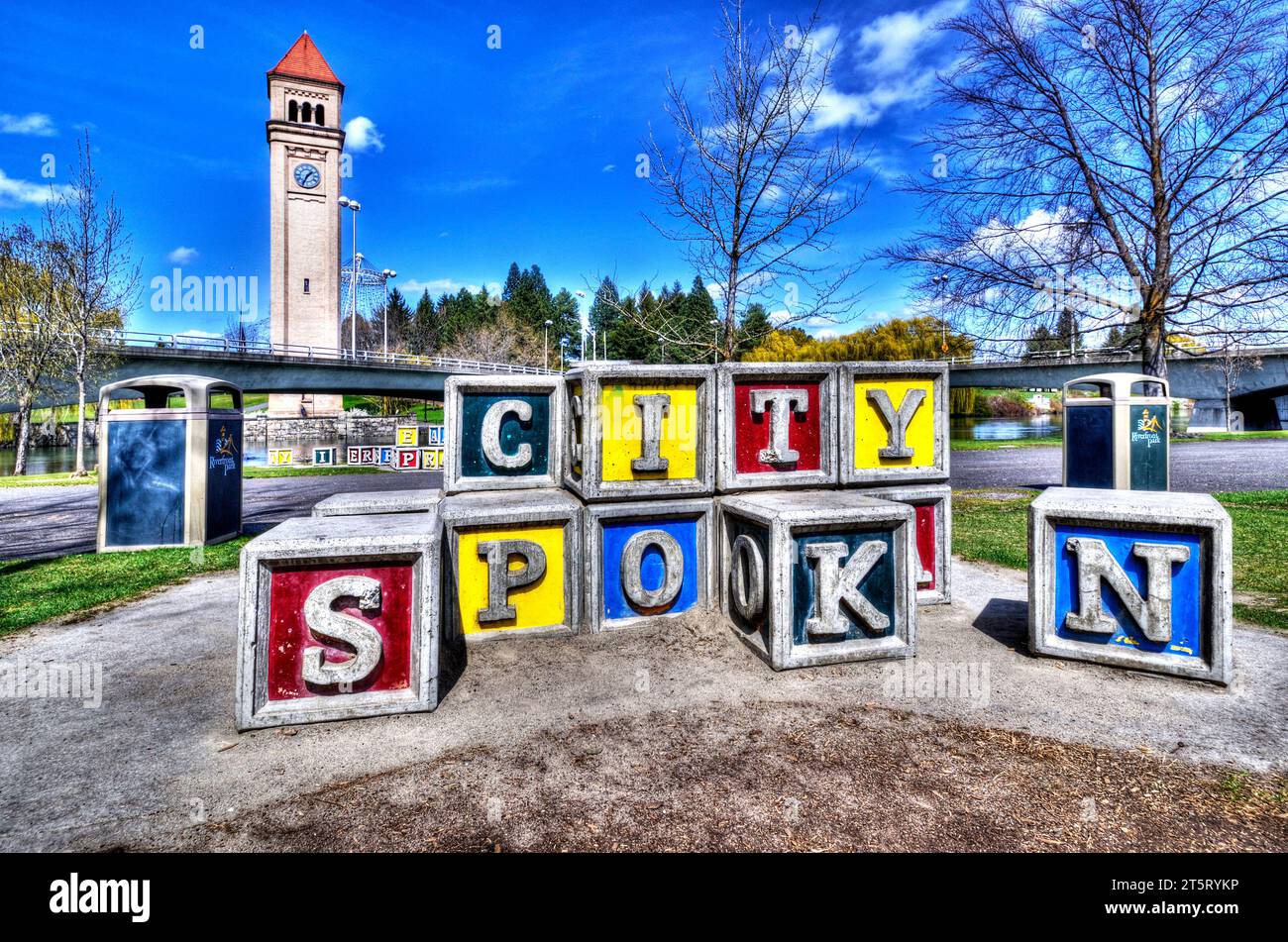 The Blocks at Riverfront Park, Spokane, Washington, USA Stock Photo - Alamy