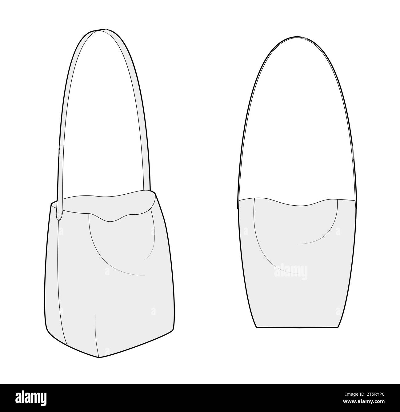 Cross-Body Slouchy Tote hobo silhouette bag. Fashion accessory ...