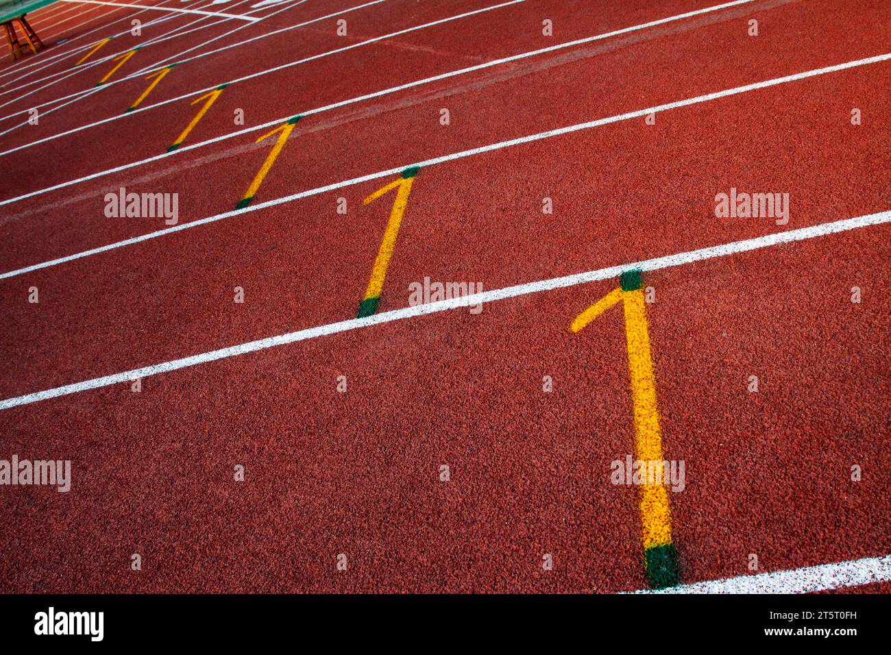 sign of the red plastic runway, closeup of photo Stock Photo - Alamy