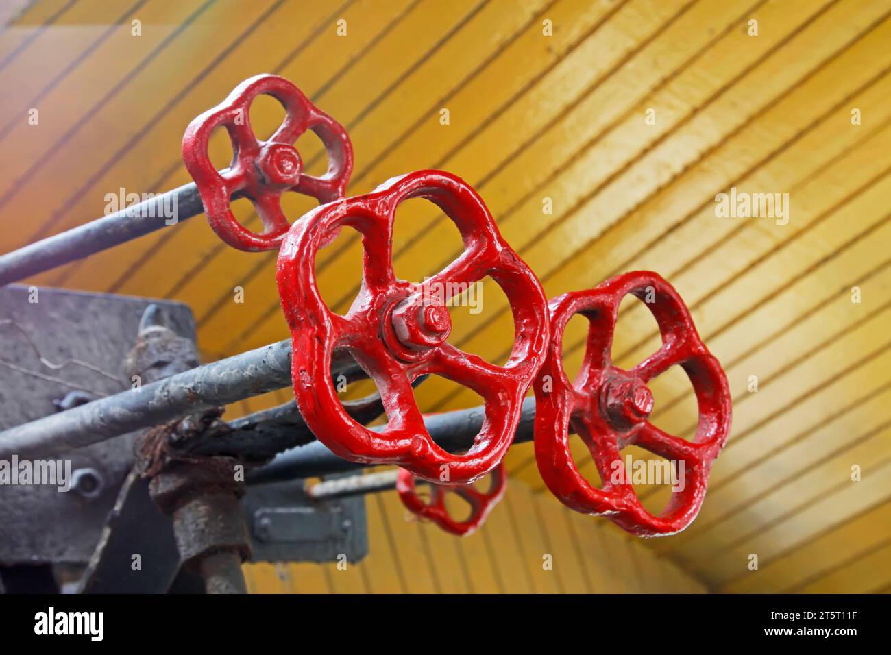 Steam locomotive hand lever hi-res stock photography and images - Alamy
