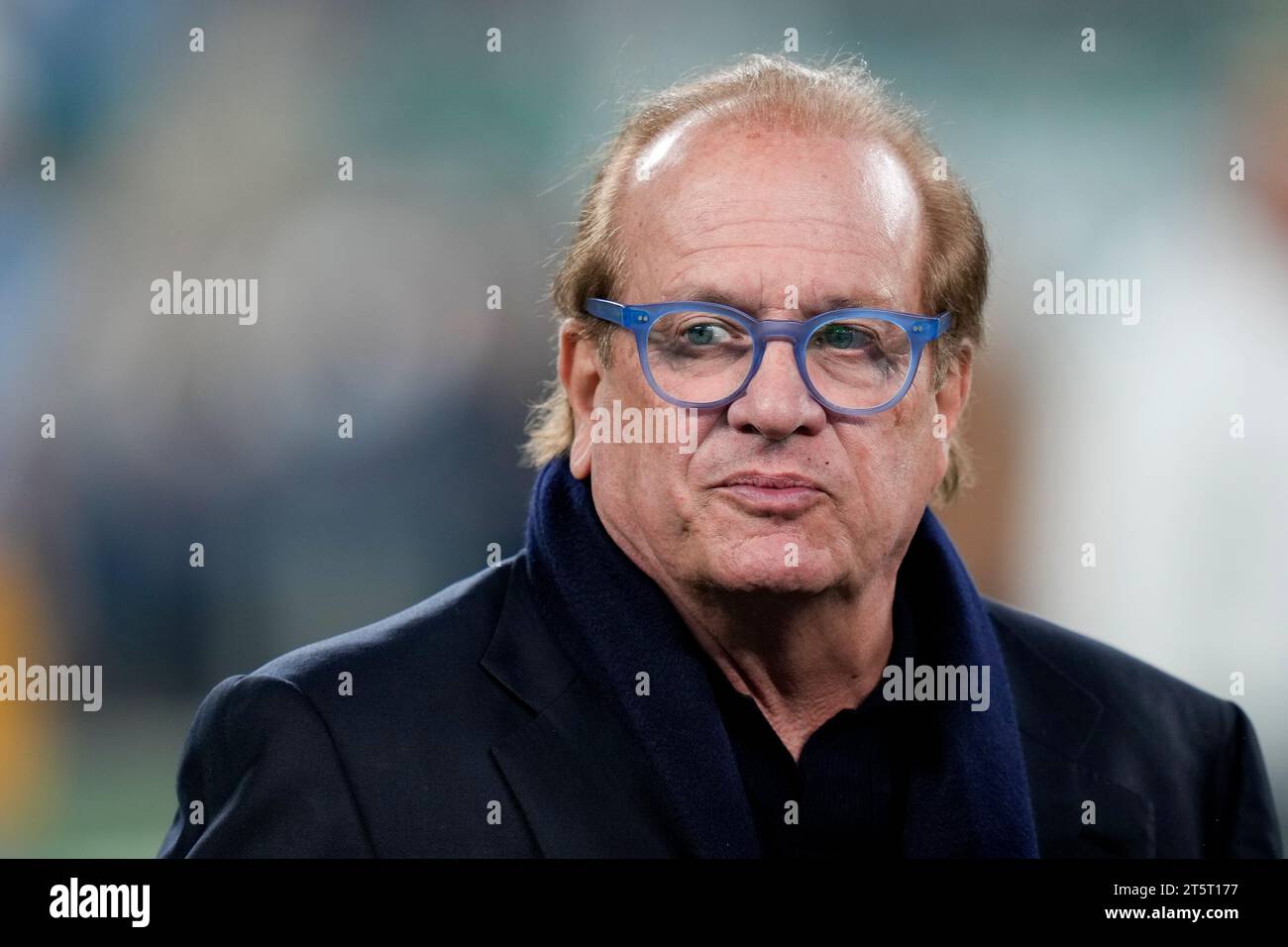 Los Angeles Chargers owner Dean Spanos walks on the field before an NFL ...