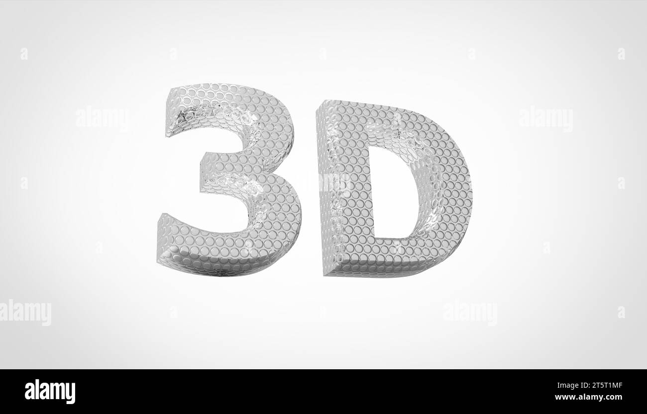 3D font in white background, computer generated images Stock Photo - Alamy