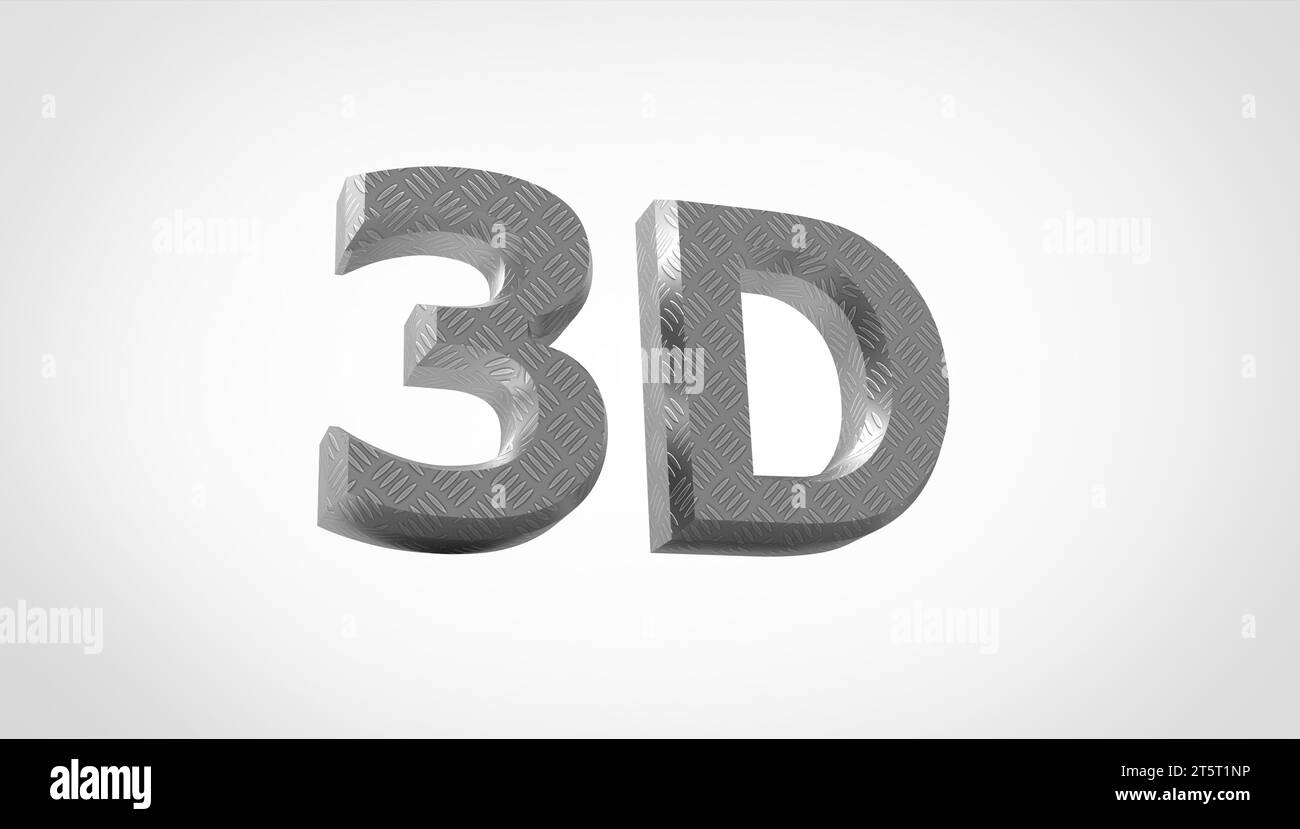 3D font in white background, computer generated images Stock Photo - Alamy