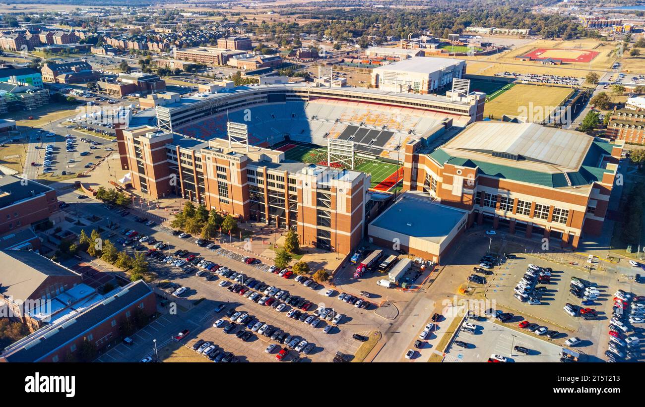 Stillwater, OK - November 3, 2023: Boone Pickens Stadium is home to the ...