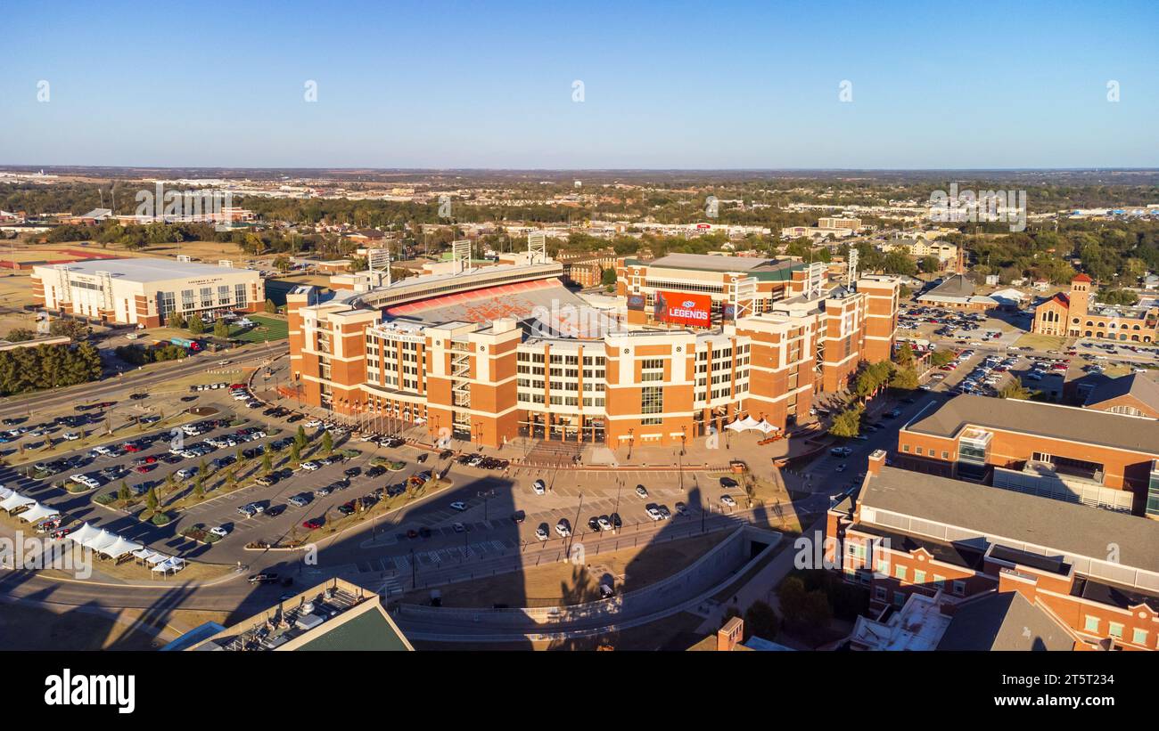 Stillwater, OK - November 3, 2023: Boone Pickens Stadium is home to the ...