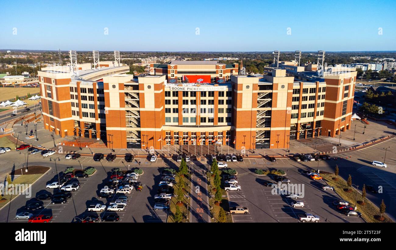 Stillwater, OK - November 3, 2023: Boone Pickens Stadium is home to the ...