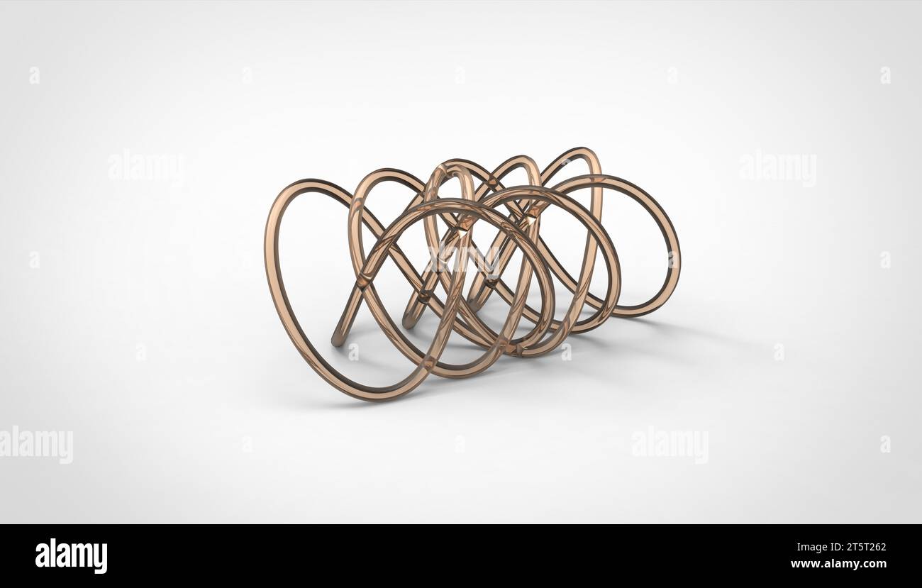 3D torus knot in gray background, computer generated images Stock Photo ...