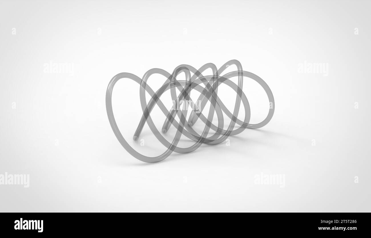 3D torus knot in gray background, computer generated images Stock Photo ...